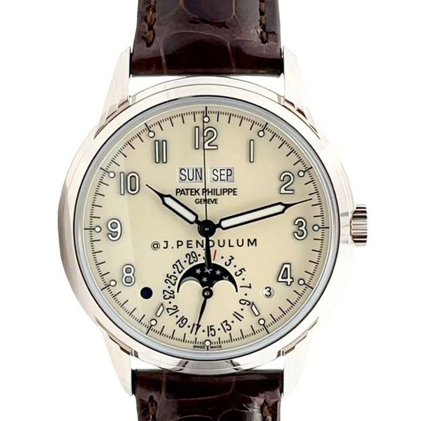 Patek Philippe Pilot Perpetual Calendar White Gold Cream Dial ...