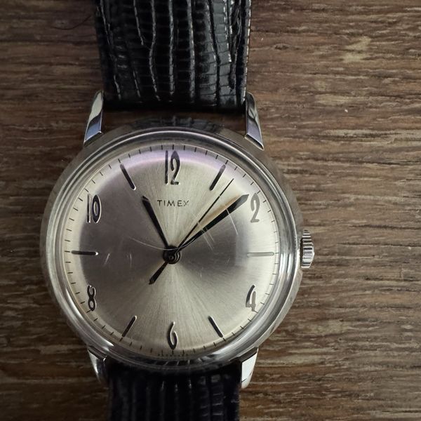 TIMEX MarlinÂ® Hand-Wound 34mm Leather Strap Watch | WatchCharts ...