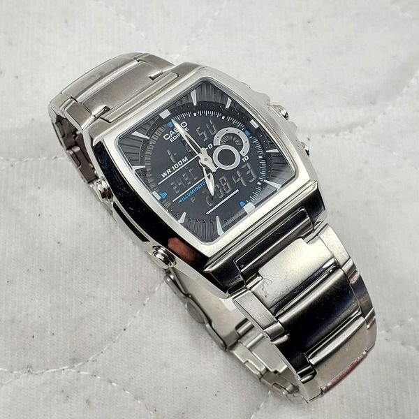 CASIO EDIFICE EFA-120 ANA-DIGI WORLD TIME CHRONO MEN'S WATCH NEW ...