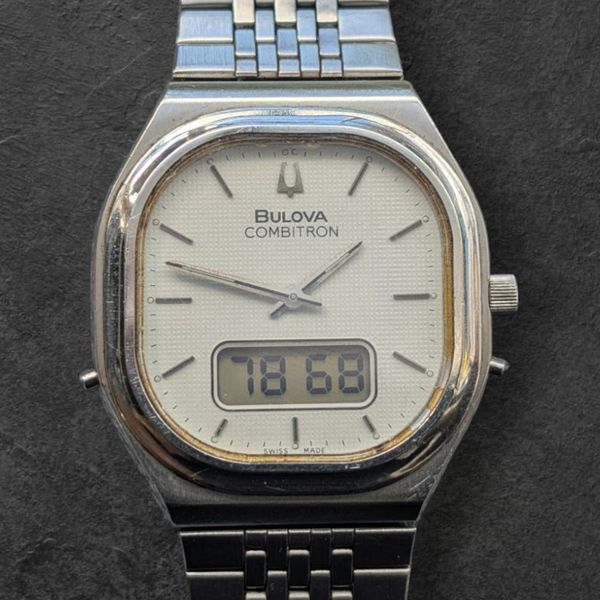 Bulova Combitron Analogue/Digital Mens Watch Swiss Made For Repair | WatchCharts Marketplace