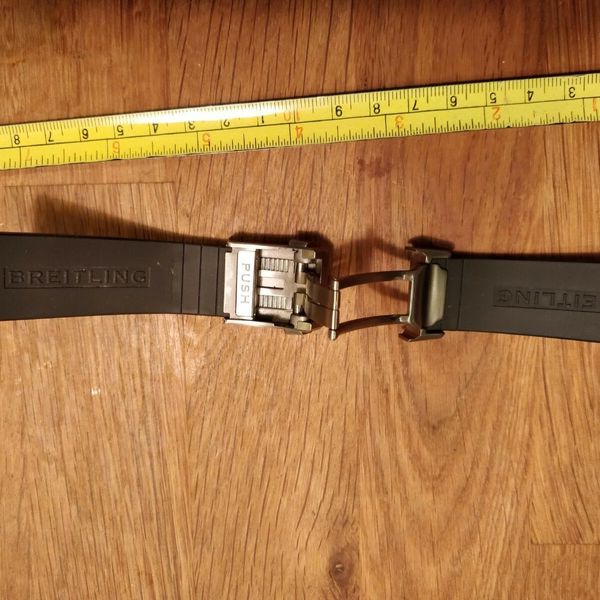 22/20 BREITLING DIVER PRO 2 RUBBER STRAP WITH TITANIUM DEPLOYANT ...