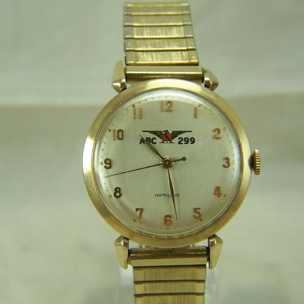 VINTAGE HAMILTON RODNEY 18 JEWEL 10K G.F. MEN'S 735 WRISTWATCH BOWLING ...