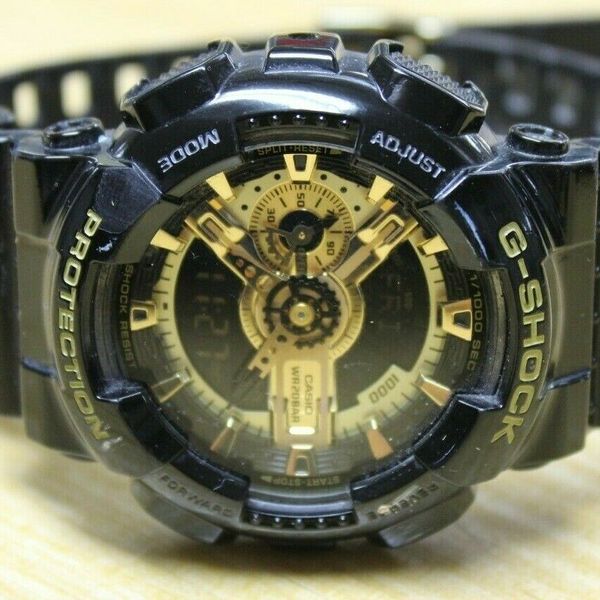 Casio G-shock Watch GA-110GB, 5146, Black And Gold - | WatchCharts ...