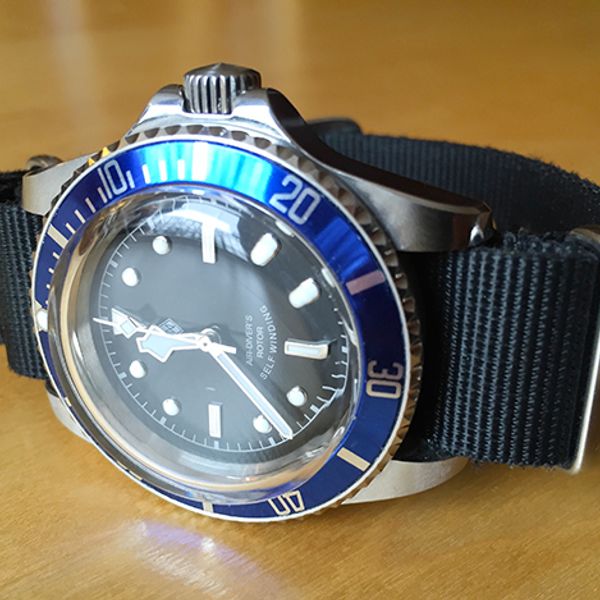 Custom Vintage Dagaz Sub Homage 40mm Snowflake Diver | WatchCharts ...