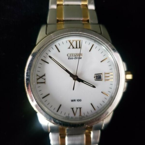 CITIZEN Solar-powered Eco Drive Silver Dial Two-tone Stainless Steel ...