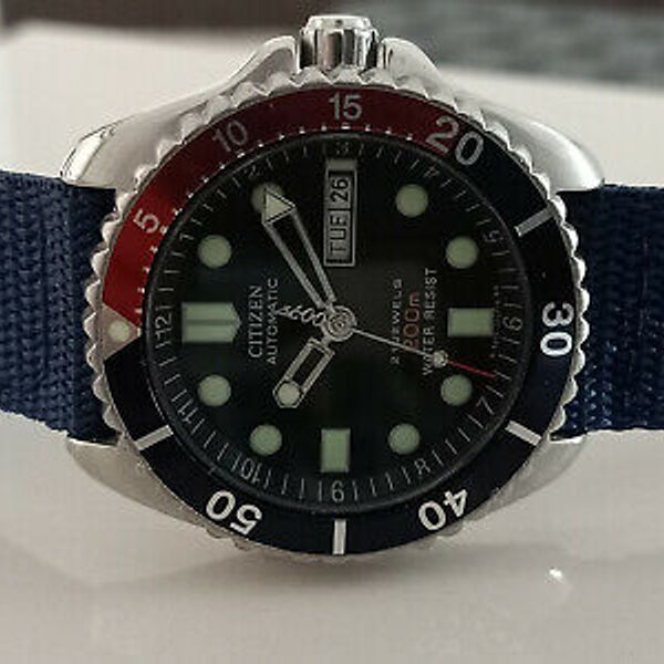 VINTAGE PRE-OWNED CITIZEN 4-824164 Y AUTOMATIC MENS WATCH 486539 GN-4-S ...