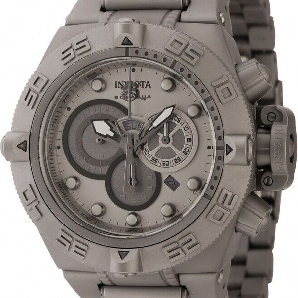 Invicta Men's Subaqua Noma IV Titanium Black Dial Chrono Quartz 50mm ...