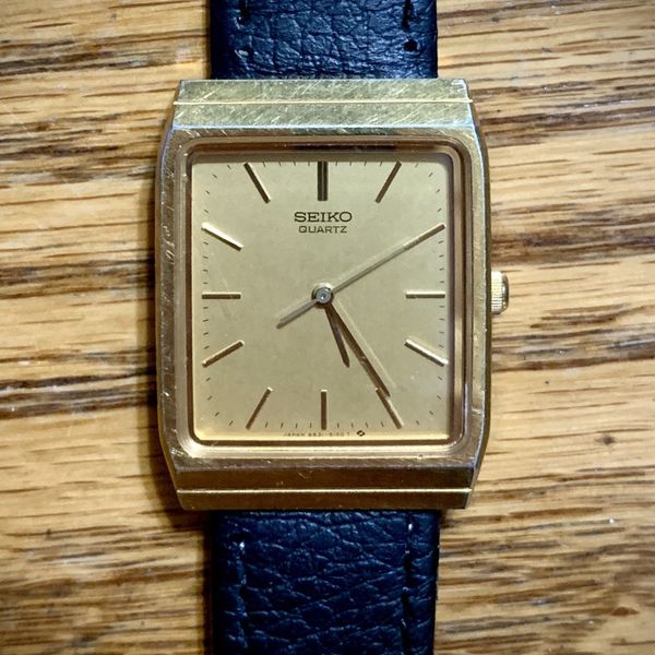Vintage Seiko Watch Rectangular Gold 6531-5069ao Works Great New ...