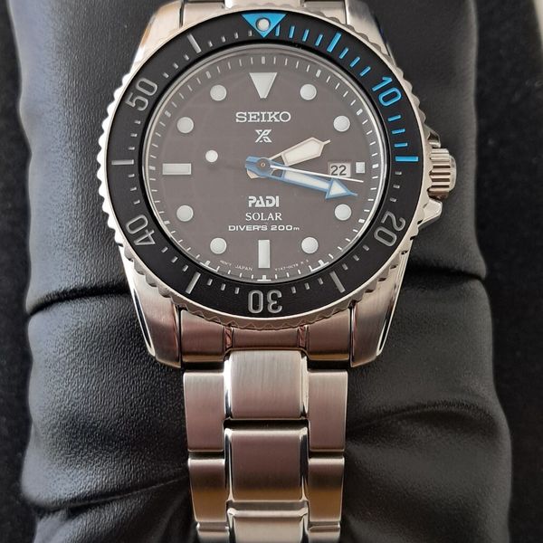 Seiko SNE575P1 solar quartz diver special edition PADI 20BAR 200m 38 ...