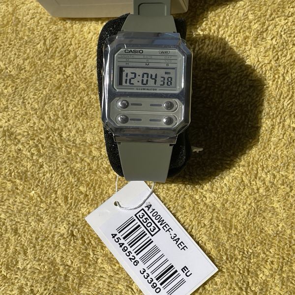 Casio Vintage A100WEF-3AEF Unisex Digital Watch â Green Resin Band ...