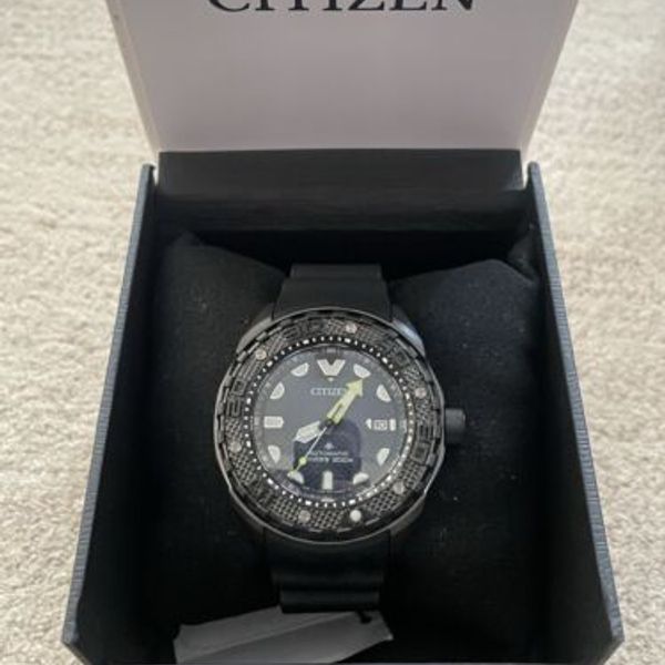 Citizen Men's Sea Promaster Dive Automatic Calendar Black Watch 46 MM ...