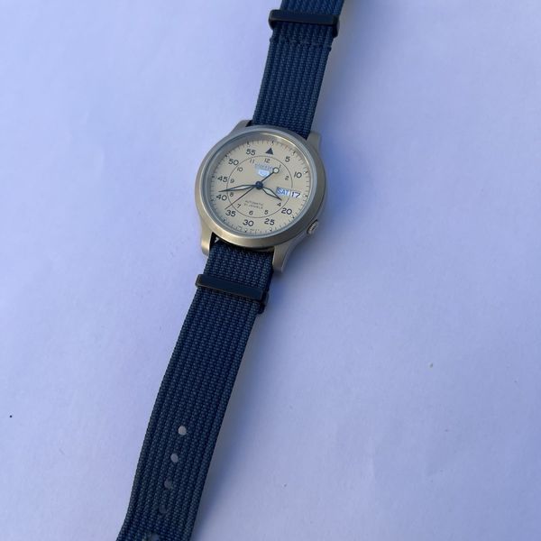 Seiko 5 Field Military Automatic Watch SNK803K2 Khaki With Nato Strap ...