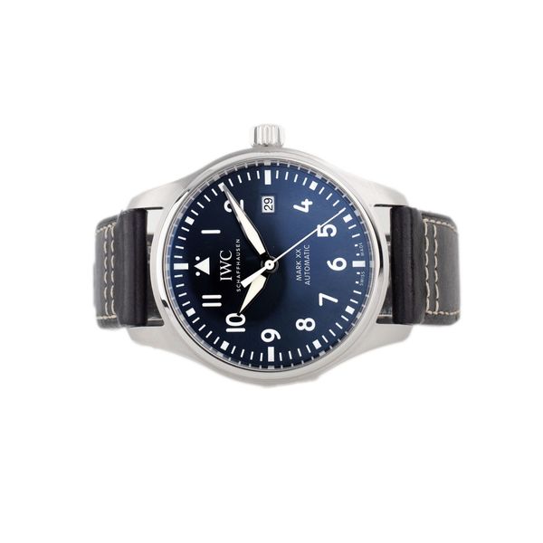 IWC Pilot's Watch Mark XX Stainless Steel Blue Dial 40mm IW328203 Full ...