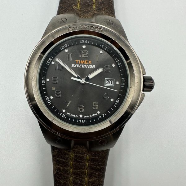 Timex Expedition Metal Watch Men Brown Leather Band 39MM T49631 New ...