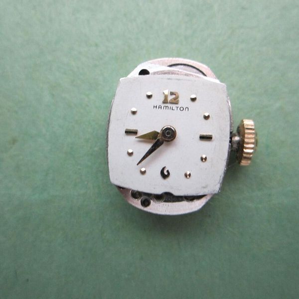 VINTAGE WOMENS HAMILTON WATCH MOVEMENT 22J #761 CLEAN AND RUNS GREAT ...
