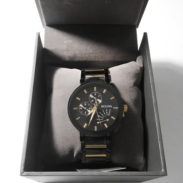 Bulova Futuro 98C124 40 mm Black and Gold Stainless Steel Men's ...