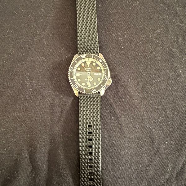 seiko 5 automatic black divers watch | WatchCharts Marketplace