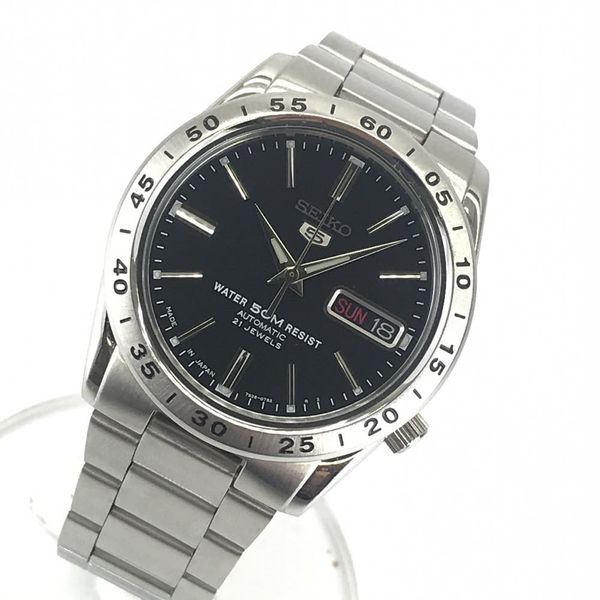 SEIKO Seiko SNKE01 Seiko 5 Men's Watch Automatic Black Dial Bar Index 3 ...