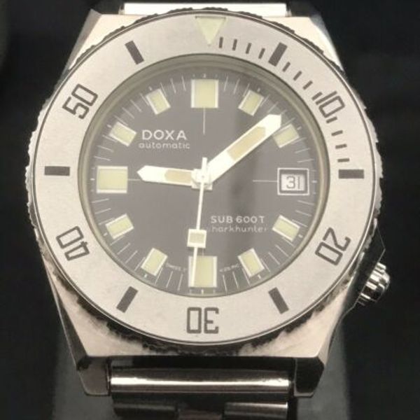 Vintage Doxa 600T Sharkhunter Sub Ref 4653 Original Swiss Aubry Logo ...