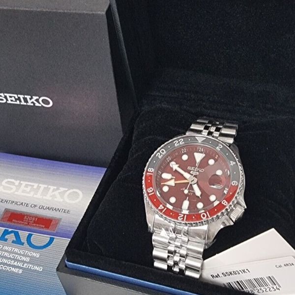 Seiko 5 Sport Automatic Gmt Red Dial Men's Watch SSK031K1 | WatchCharts ...
