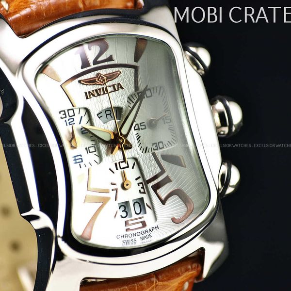 Rare Invicta Men's Lupah Vortice Swiss Made Chronograph Gator Strap SS ...