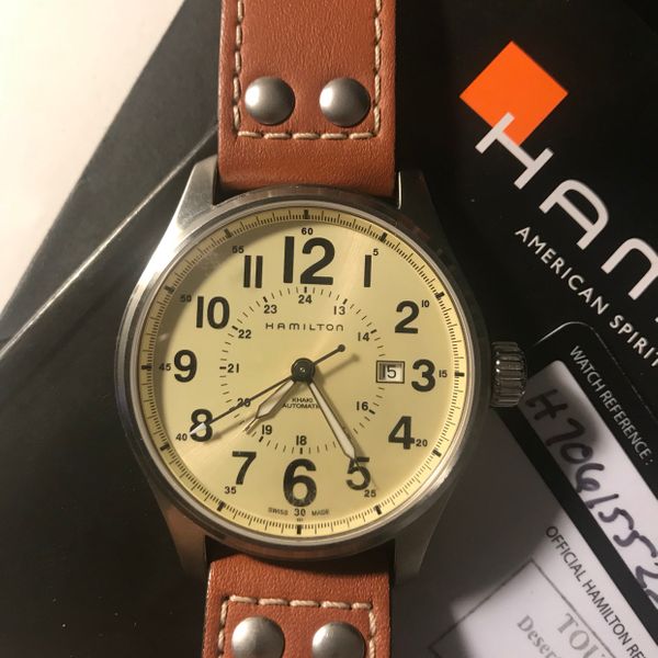FS: Hamilton Field Officer with rare paper dial and 44mm H30 movement ...