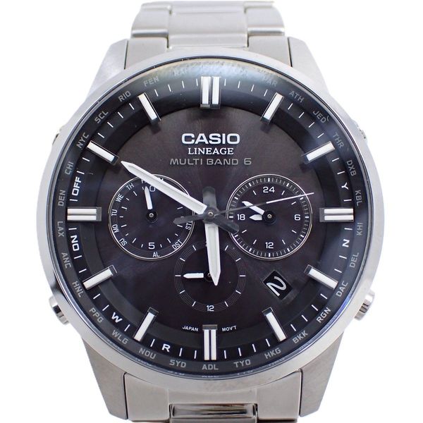 [Near Mint] Casio Lineage LIW-M700D-1AJF Solar Radio Chronograph black ...