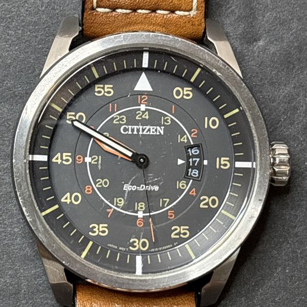 Mens Citizen Eco-Drive J810-S090822 Aviator Military Field Watch WR 10 ...