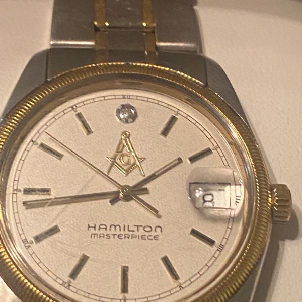 HAMILTON Masterpiece 8482 Masonic Award Watch | WatchCharts Marketplace