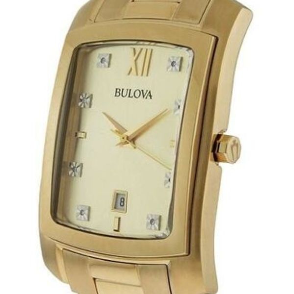 Bulova 97D107 Men's Quartz Diamond Gold Watch | WatchCharts Marketplace