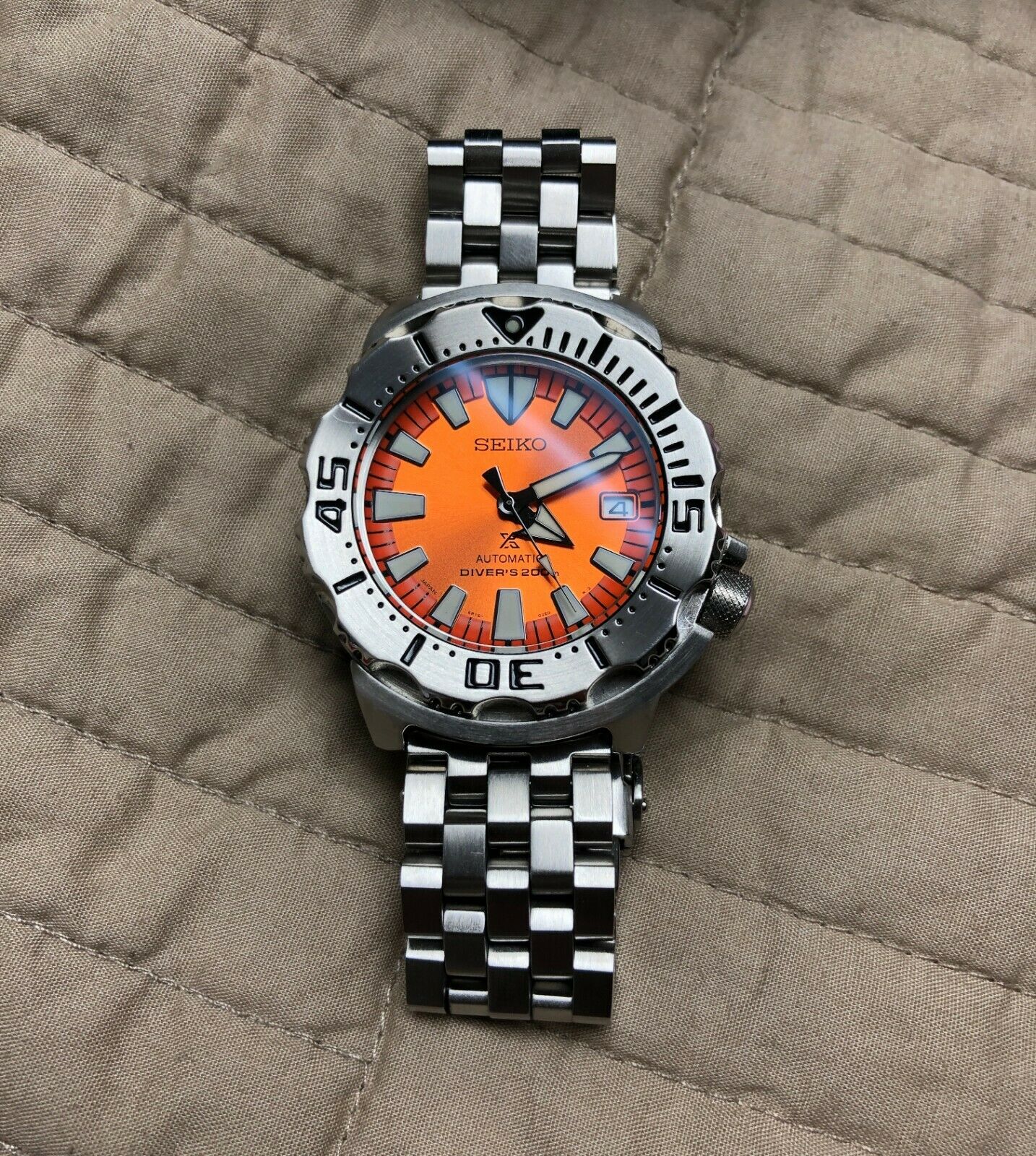 SEIKO Rare Orange Monster Gen 3 SBDC075 Fully Upgraded /w Full Kit ...