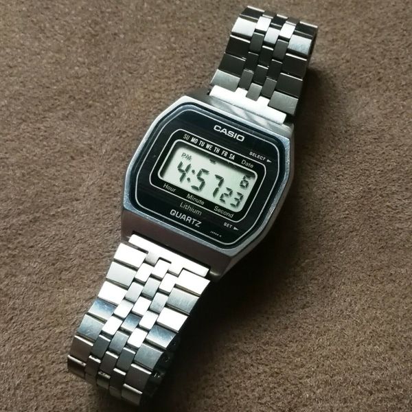 VINTAGE CASIO B-815G LCD DIGITAL WATCH LITHIUM BATTERY 1980 JAPAN ...