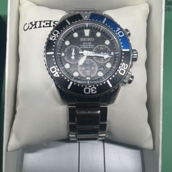 Seiko Prospex Men's Black Watch - SSC017 - New Iithium battery - Solar ...