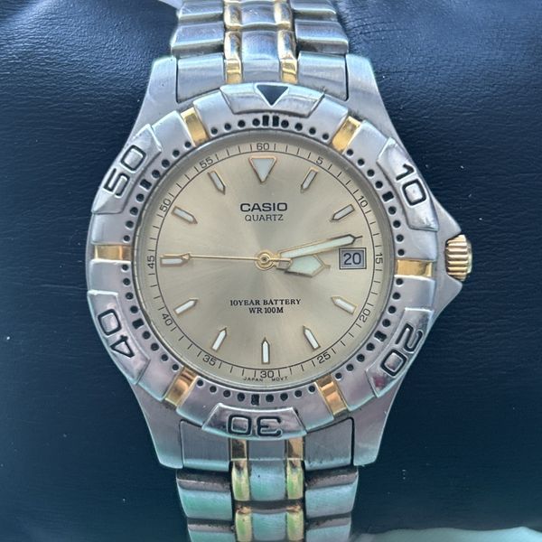 Casio Two Tone Menâ s Quartz Watch | WatchCharts Marketplace