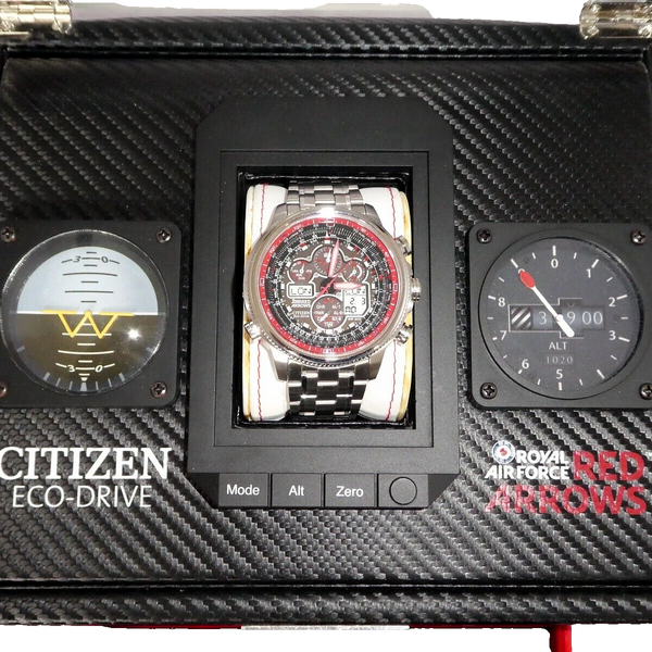 Citizen RAF Red Arrows Limited Edition Watch + Cockpit Display Case ...
