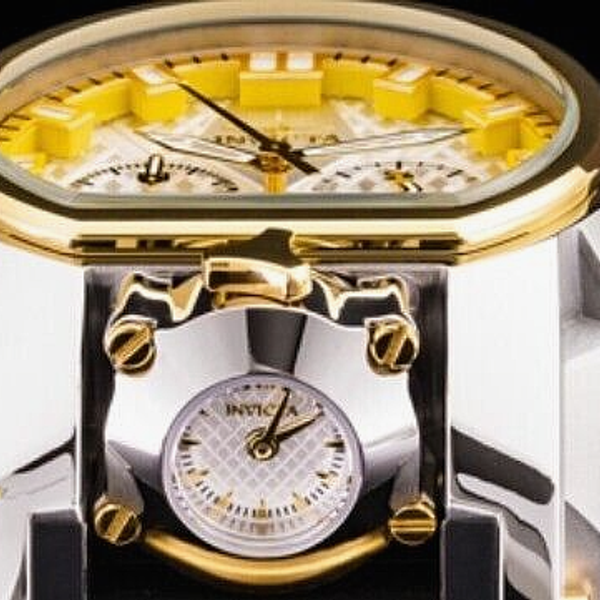 Invicta BOLT ZEUS MAGNUM Chronograph Gold Silver Chronograph W 3 Watch ...
