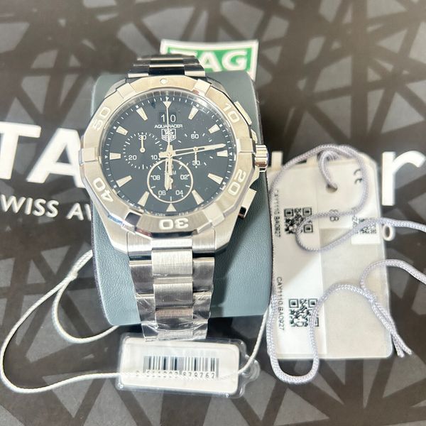 TAG Heuer Aquaracer Quartz Mens Watch CAY1110.BA0927 Chronograph 43mm ...