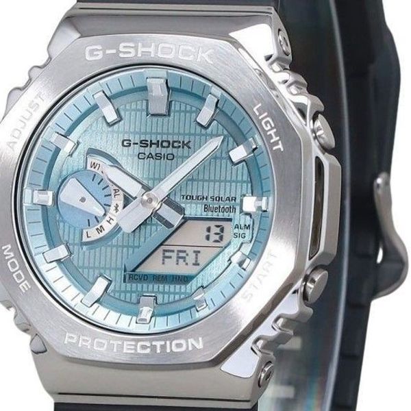 Casio G-Shock Ice Blue Dial Sports Tough Solar 200M Men's Watch GBM-2100A-1A2 | WatchCharts ...