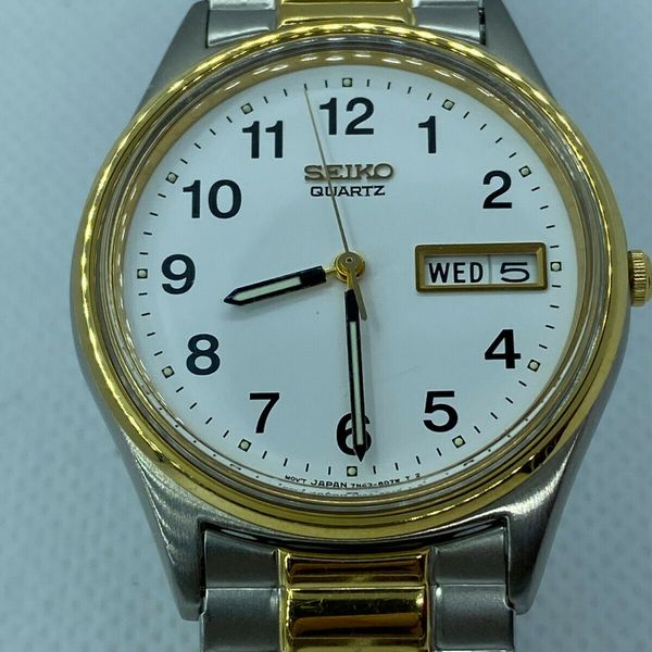 Seiko men quartz.Flex band,white dial ,never worn.Excellent condition ...