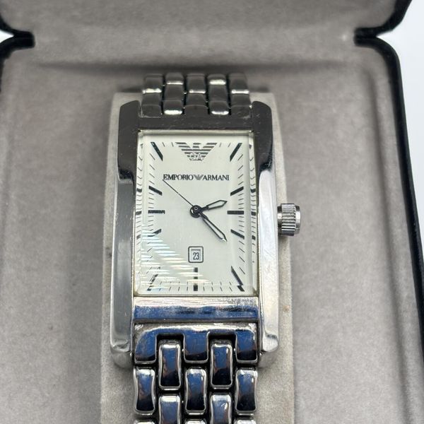Emporio Armani Quartz Men's Cream Dial Wristwatch AR-0100 | WatchCharts ...