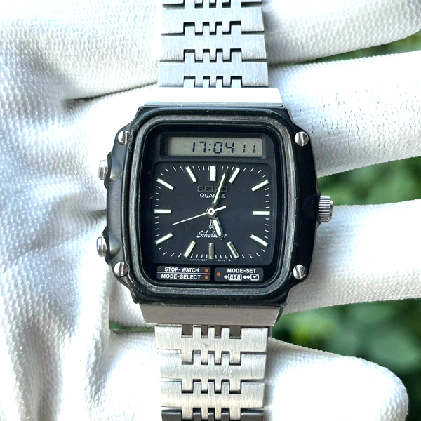 Vintage Seiko H357-5120 SilverWave James Bond Ana/Digi Alarm Men's ...