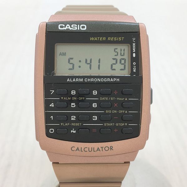 [Used] CASIO Calculator / Quartz watch / Digital / Gold / Bronze / CA ...