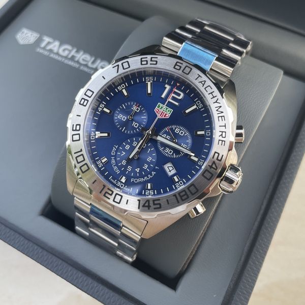 Tag Heuer FORMULA 1 CHRONO Blue Sunray Dial Men's Watch CAZ101K.BA0842 ...