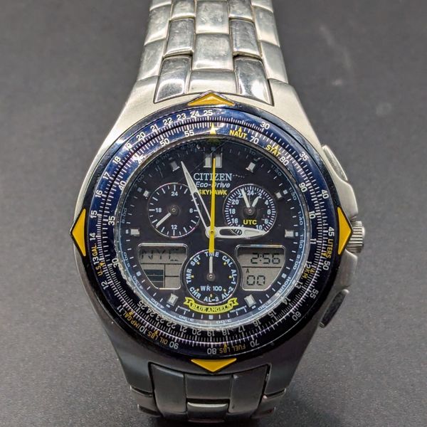 Citizen Eco-Drive Skyhawk Blue Angels Watch Stainless Steel JR3080-51L ...