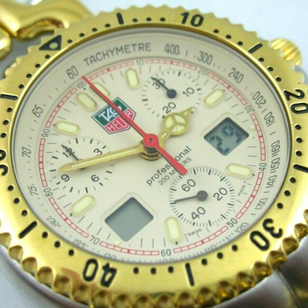 special offer TAG HEUER SEL.s/el, CHRONOGRAPH 1/100, 18k gold plated ...