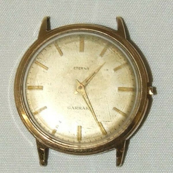 9 CT. GOLD ETERNA / GARRARD FORD MOTOR RETIREMNT PRESENTATION WATCH ...