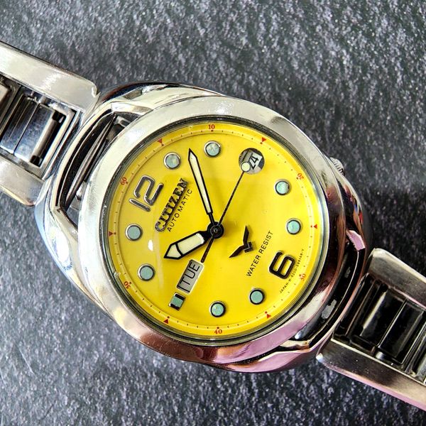 Rare Citizen 4-S81896 Automatic Day/Date Vintage Menâ s Watch Yellow ...