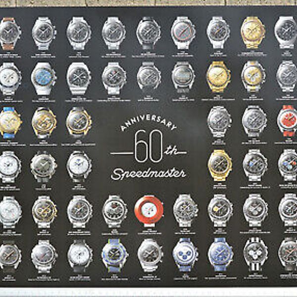 Poster Omega Speedmaster 60th 23 5/8x16 1/2in Time Machine 2017 New And ...