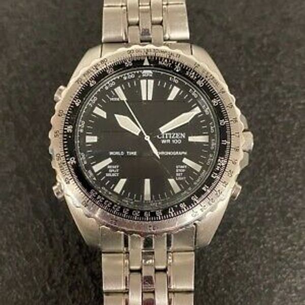 Citizen Chronograph Pilot Promaster Analogue Digital World Time - C460 ...