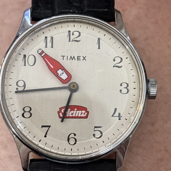 Vtg 1980's Timex Mercury Heinz Ketchup Menâ s Mechanical Wristwatch ...